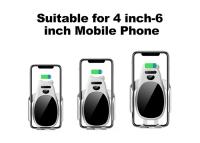 China Smart Sensor 6mm QI 15W Car Phone Holder Wireless Charger for sale