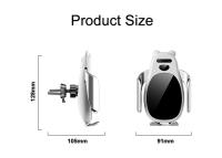 China Smart Sensor 6mm QI 15W Car Phone Holder Wireless Charger for sale