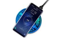 China Micro Charging Port 10W Magic Array QI Led Wireless Charging Pad for sale