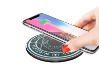 China Micro Charging Port 10W Magic Array QI Led Wireless Charging Pad for sale