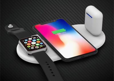 China Pearl White 10W 11mm ABS 3 In 1 QI Wireless Charger for sale