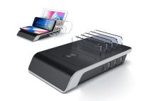 China 10W ABS Multi Phone QI Wireless Charging Station for sale
