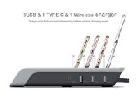 China Multi Device 45W USB C Ports QI Wireless Charging Station for sale