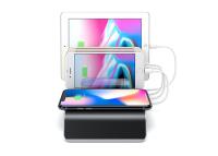 China Multi Device 45W USB C Ports QI Wireless Charging Station for sale