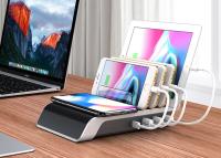 China ABS 9V Input QI 10W 4 In 1 Smart Charging Station for sale