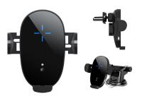 China Car Mount Auto Clamping 15W QI Wireless Car Charger for sale