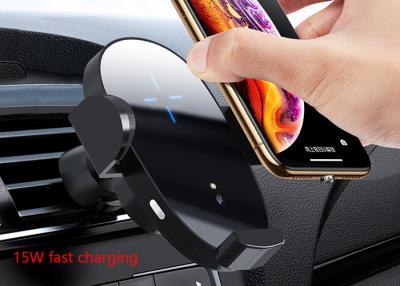 China ABS Black QI 15W Automatic Clamping Car Mount for sale
