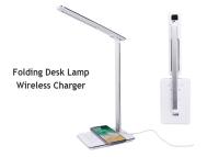 China 2in1 Foldable Desk Lamp 10W QI Wireless Charging Pad for sale
