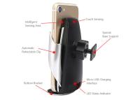 China Auto Clamping Smart Sensor 10W 15W QI Wireless Car Charger for sale