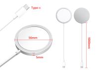 China USB-C Port 15W Fast Charging Qi Magnetic Charging Pad for sale
