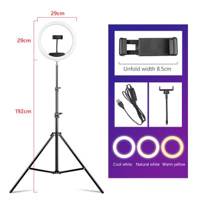 China ABS Black Driva Selfie Ring Light With Tripod Stand Mobile Phone Holder for sale