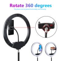 China OEM Studio Photo Selfie Makeup Camera Ring Fill Light LED Circle Ring Light With Foldable Tripod Stand for sale