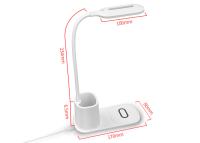 China 3 Brightness DC5V 10W LED Lamp With Wireless Charging Touch Switch for sale