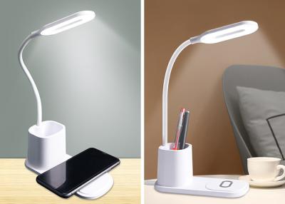 China Touch Control FCC RoHS 10W QI Wireless Charging Pad with LED Desk Lamp for sale