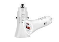 China Dual Port USB C PD QC 3.0 38W Fast Car Charger Adapter DC12V Input for sale