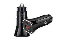 China Dual Port USB C PD QC 3.0 38W Fast Car Charger Adapter DC12V Input for sale