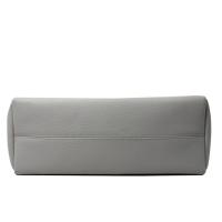China Gray Vegan Leather Tote Bag PU Soft Satchel Handbag 43x14x32.5cm Custom Color for sale