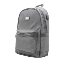 China Women's Water Resistant Backpack 31x14x42cm Grey Outdoor Sports Small Rucksack PU for sale