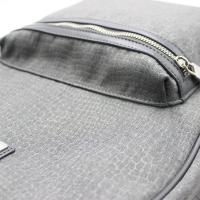 China Women's Water Resistant Backpack 31x14x42cm Grey Outdoor Sports Small Rucksack PU for sale