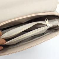 China Moderate Hardness Pink PU Leather Tote Bag 28x12x25cm with Zipper for sale
