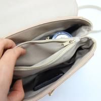 China Moderate Hardness Pink PU Leather Tote Bag 28x12x25cm with Zipper for sale