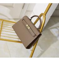 China OEM PU Leather Satchel Crossbody Bag 28x12x25cm Zipper Closure Women Handbag for sale