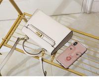 China OEM PU Leather Satchel Crossbody Bag 28x12x25cm Zipper Closure Women Handbag for sale