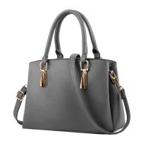 China ISO Ladies Lychee Pattern PU Leather Tote Handbag 31x13x21cm European American Style for sale