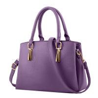 China ISO Ladies Lychee Pattern PU Leather Tote Handbag 31x13x21cm European American Style for sale