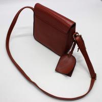 China Red PU Leather Crossbody Bag 21x7x15 cm Shoulder Purse with 124 cm Strap for sale