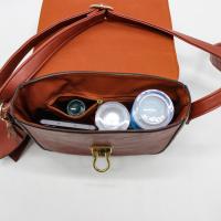 China Red PU Leather Crossbody Bag 21x7x15 cm Shoulder Purse with 124 cm Strap for sale