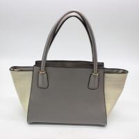 China 21cm Strap PU Grey Leather Tote Bag 45x16x25cm Personalized Ladies Handbag for sale