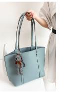 China Large Capacity Genuine Leather Tote Bag 28x11x25cm Portable PU Shoulder Bag for Women for sale