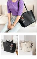 China 28cm Genuine Leather Tote Bag for Women OEM Custom Black Handbag Purse for sale