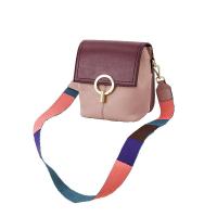 China PU Leather Crossbody Bucket Bag 26cm Women Commuter Handbag with Adjustable Strap for sale