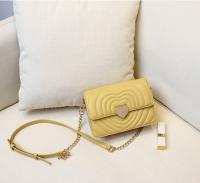 China PU Leather Chain Strap Shoulder Bag 20x7x20cm Women Crossbody Messenger Bag for sale