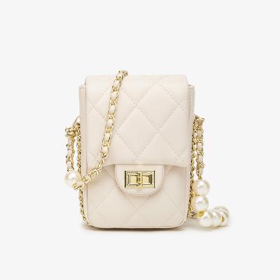 China Niche PU Leather Crossbody Phone Bag for Women 14x17x7cm Summer Handbag for sale