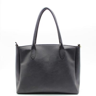 China PU Leather Ladies Tote Handbag 34.5cm Shoulder Bag with Zipper European Style for sale