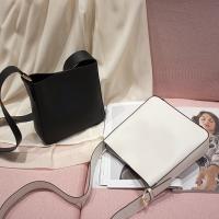 China White Thin Strap Crossbody Bag 22cm 14cm Polyester Lining for sale