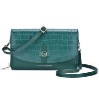 China Pink PU Leather Crossbody Bag 20x7x20cm Polyester Lining Sling Bag for Women for sale