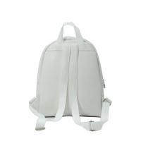 China 25cm 31cm Womens Waterproof Backpack PU White Backpack With Gold Zipper for sale