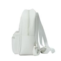 China 25cm 31cm Womens Waterproof Backpack PU White Backpack With Gold Zipper for sale