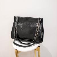 China Nylon PU Chain Tote Bag Shoulder Handbag 28.5x9.5x23cm Custom Logo Portable for sale