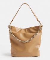 China Women PU Leather Chain Bucket Shoulder Bag Crossbody Handbag 25x10x28cm for sale