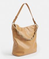 China Women PU Leather Chain Bucket Shoulder Bag Crossbody Handbag 25x10x28cm for sale