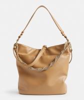 China Women PU Leather Chain Bucket Shoulder Bag Crossbody Handbag 25x10x28cm for sale