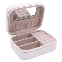 China 13x11x6cm Small Jewelry Box with Mirror Multi Layer for Earrings Rings Travel Storage for sale