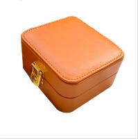 China OEM Small Portable Jewelry Box with Lock PU Leather 10cm x 10cm x 5cm for sale