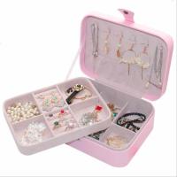 China Custom Double Layer Flannel Jewellery Organiser Box 23x17x8.5cm OEM for sale