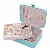 China Custom Double Layer Flannel Jewellery Organiser Box 23x17x8.5cm OEM for sale